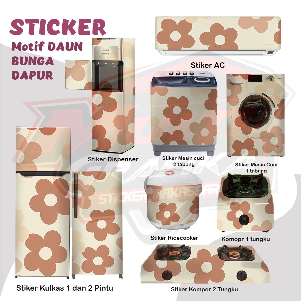 Jual Stiker kulkas kompor mesin cuci 1 pintu tabung mata Rice Cooker ...