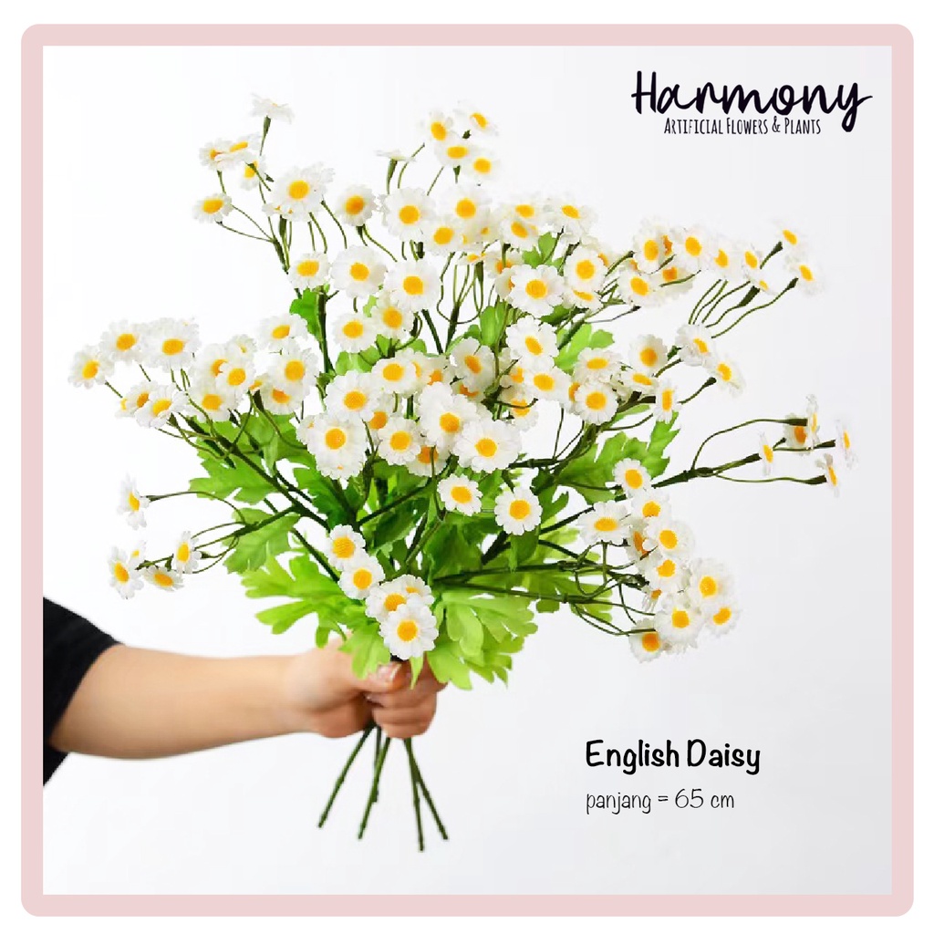 Jual bunga artificial daisy mini english palsu pernikahan bouquet ...
