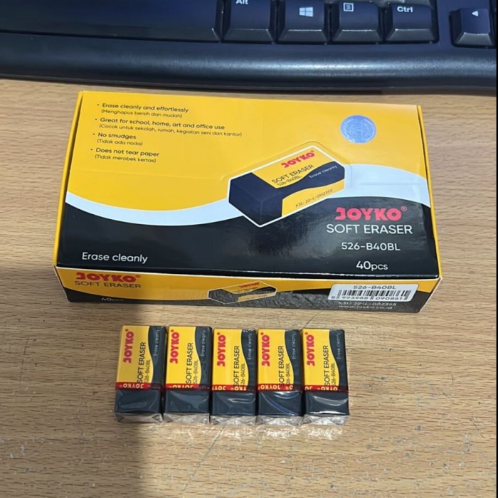 Jual Joyko Penghapus Soft Eraser 526-B40P Kecil Hitam & Putih | Shopee Indonesia