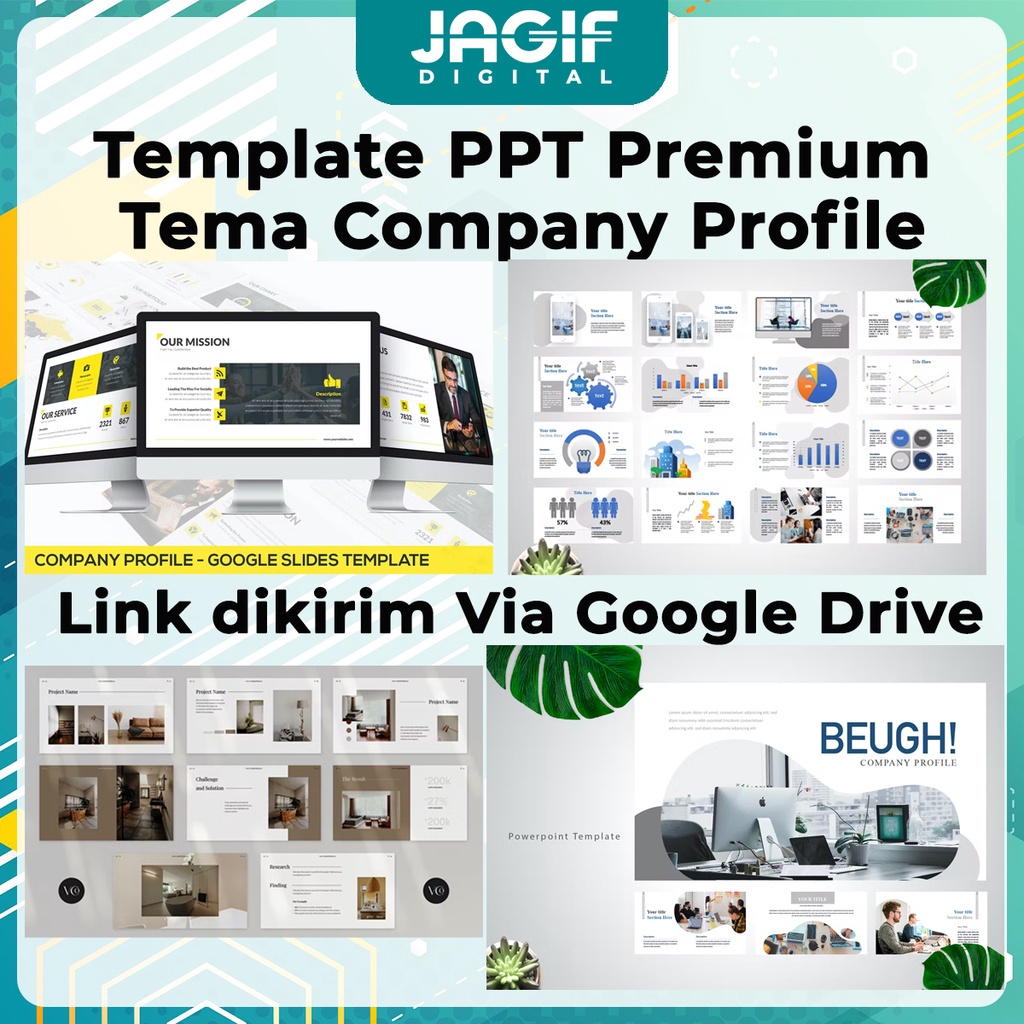 Jual 55 Template Power Point Tema Company Profile Premium - Jidan ...
