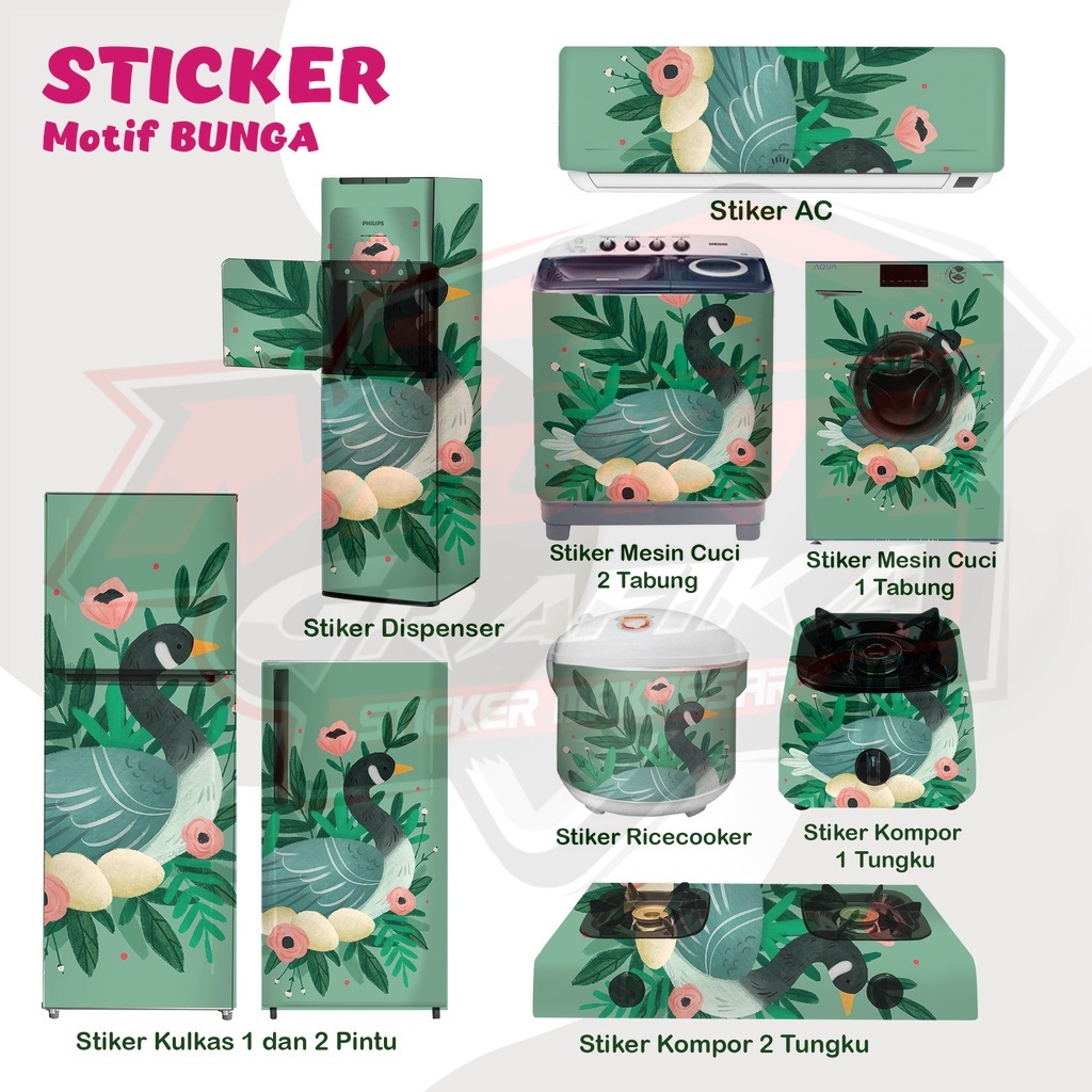 Jual Sticker Stiker Kulkas & Pintu, Kompor, Magicom, AC, Mesin Cuci ...