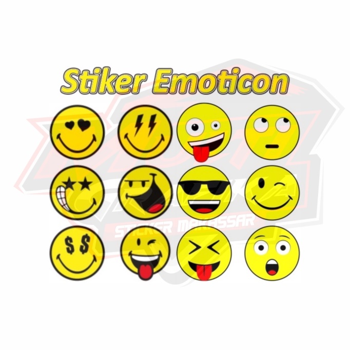 Jual Stiker Emoji Dan Emoticon Lucu Waterproff Untuk Kendaraan, Laptop ...