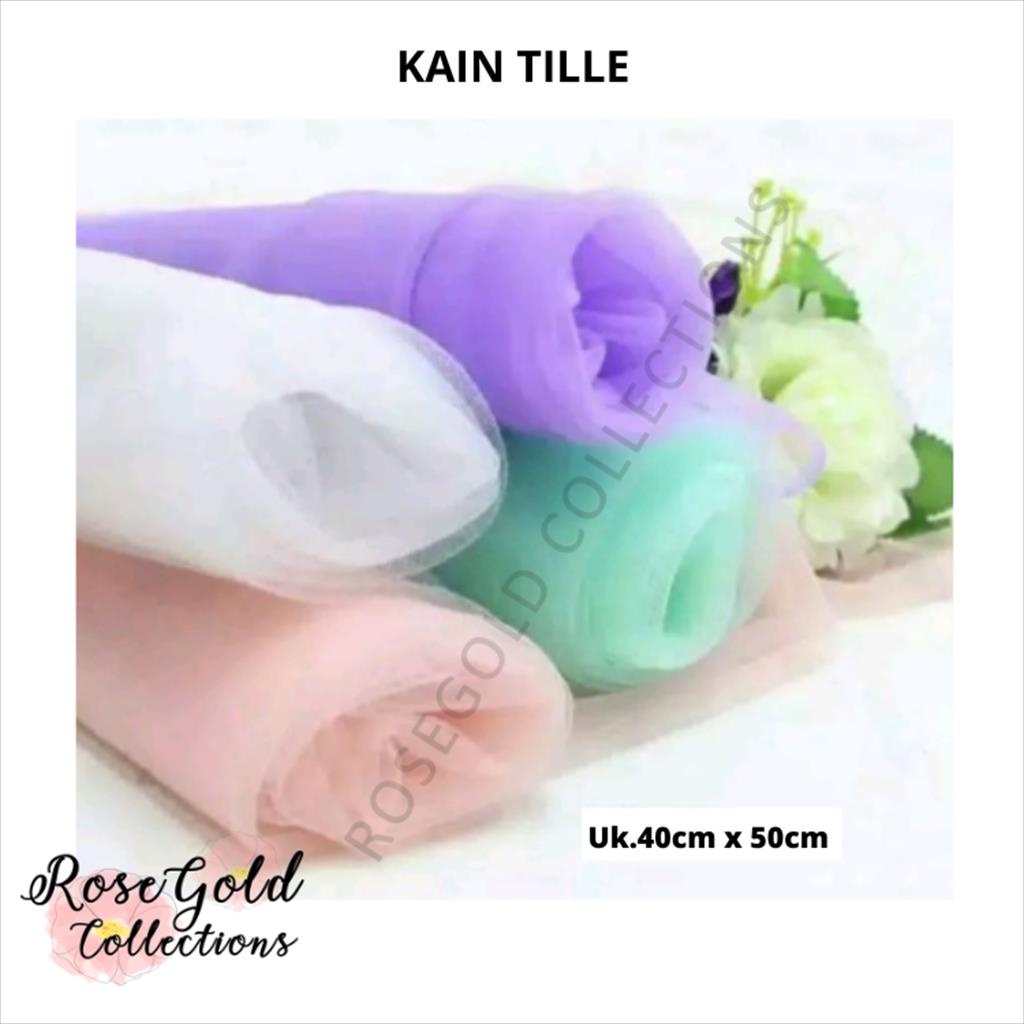 Jual [1 LEMBAR] Kain Soft Tulle-Kain Tile Meteran//Bahan Tule Polos ...