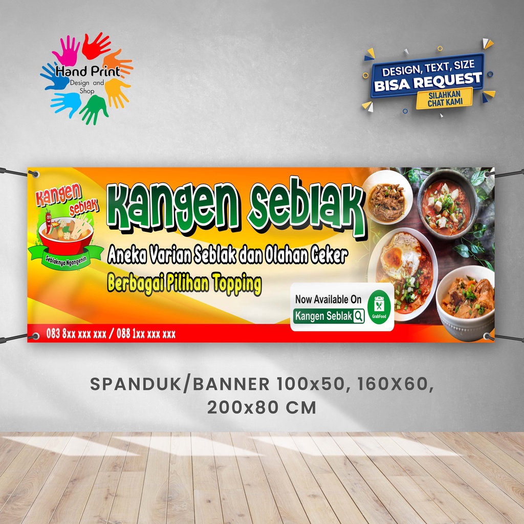 Jual Spanduk Banner Warung Seblak A Gratis Memesan Desain | Shopee ...