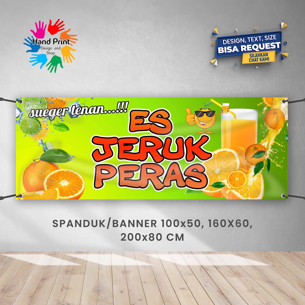 Jual Spanduk Banner Es Jeruk Peras Hijau F Gratis Memesan Desain ...