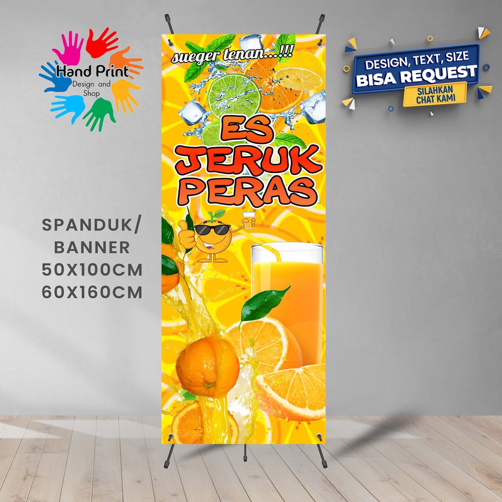 Jual Spanduk Banner Es Jeruk Peras Kuning B Gratis Memesan Desain ...