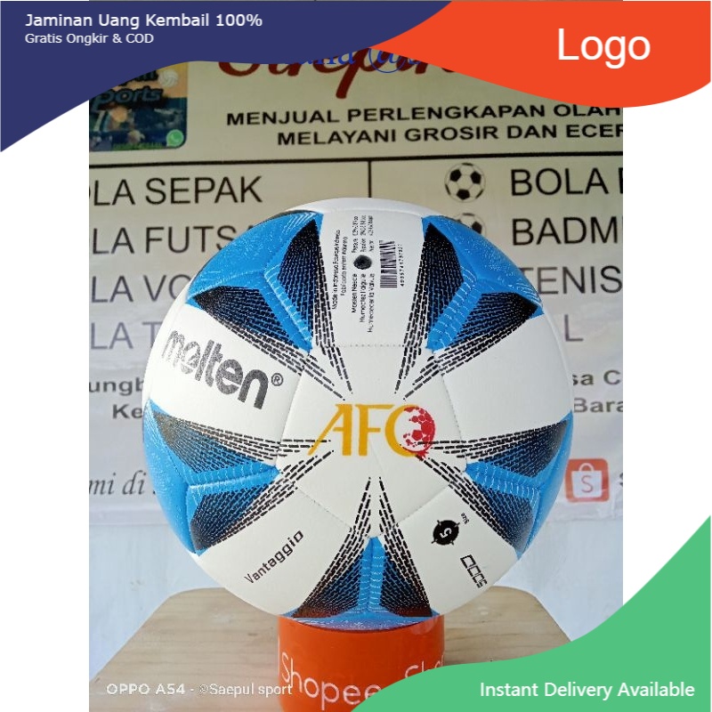 Jual BOLA KAKI BOLA SEPAK MOLTEN AFC JAHIT MESIN FREE PENTIL JARING ...