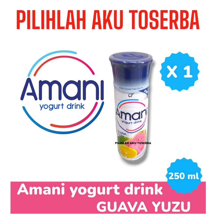 Jual AMANI Yogurt Drink GUAVA YUZU 250 ml - ( HARGA 1 BOTOL ) | Shopee Indonesia