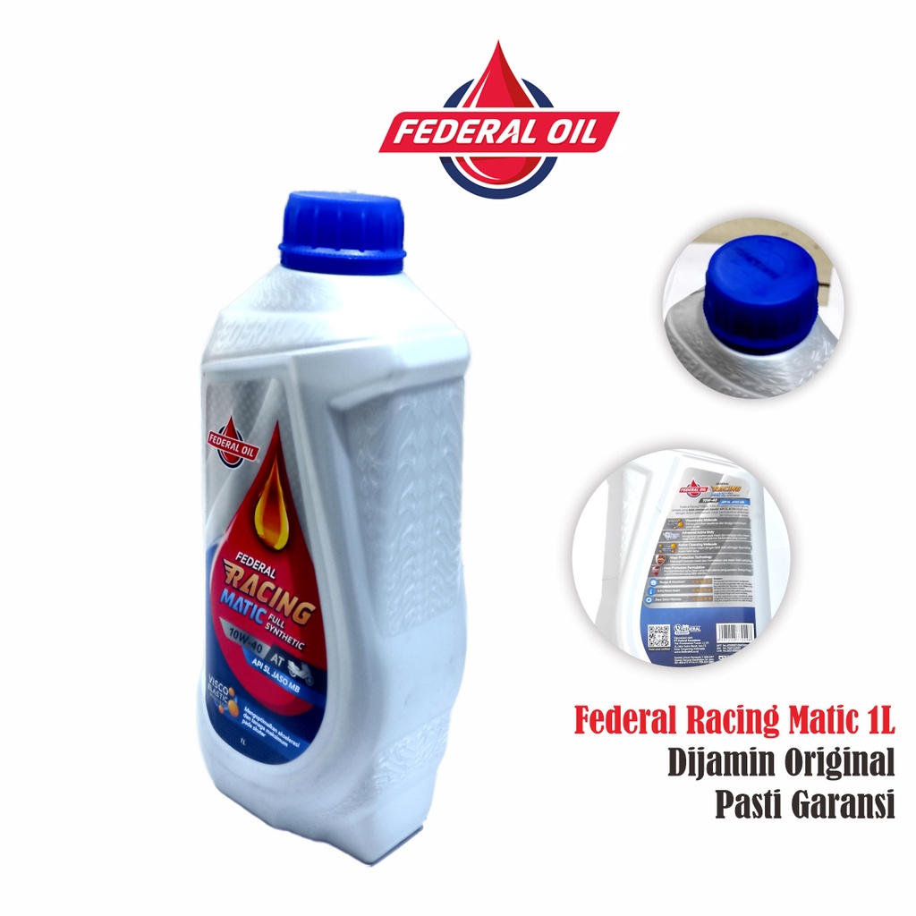 Jual Oli Federal Racing Matic Sae 10w40 Motor Matik 1L Nmax Aerox ...