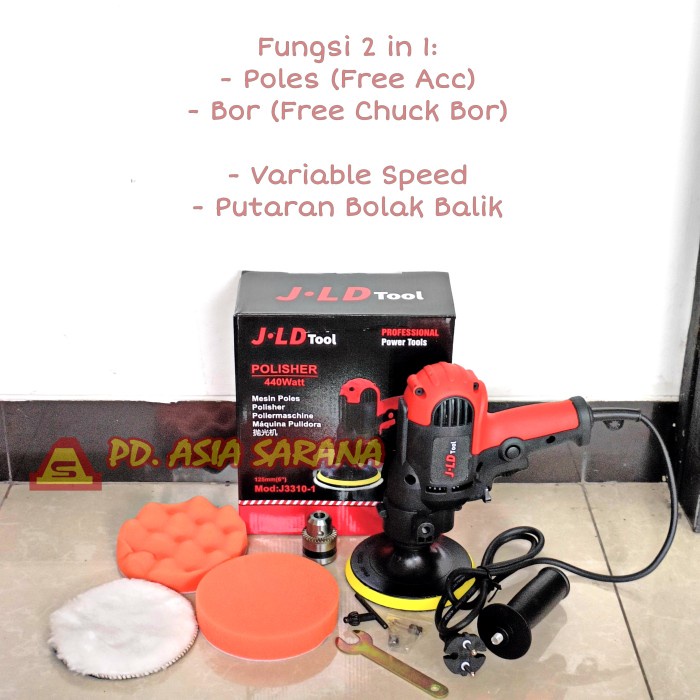 Jual Mesin Poles Mobil Motor 5" Listrik JLD J3310 / Gun Polisher 5 Inch - VERSI 2 | Shopee Indonesia