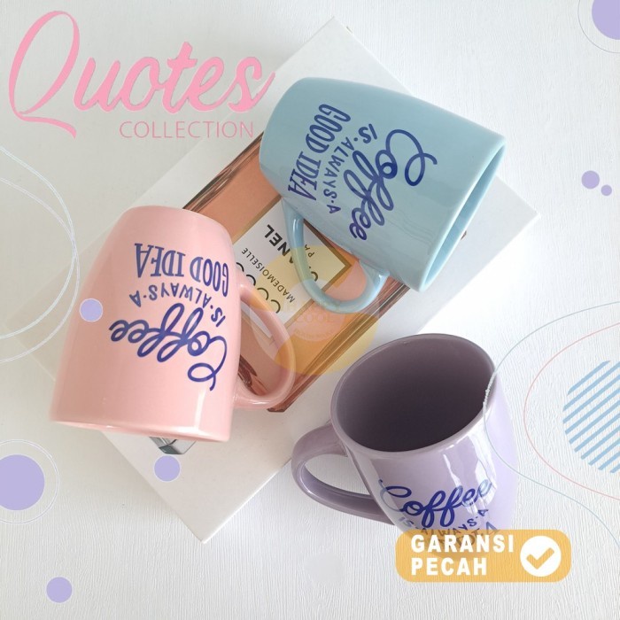 Jual HOMECO 1pcs Blue Quotes2 Collection Mug Corel 11oz | Gelas Keramik ...