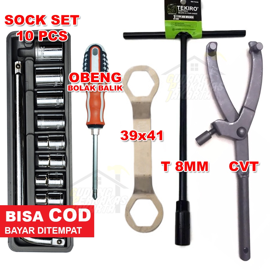 Jual MULTIPRO Tracker CVT UNIVERSAL + Kunci 39-41 + Kunci Sok Set 10 Pcs 8-24 mm + Kunci T 8mm ...