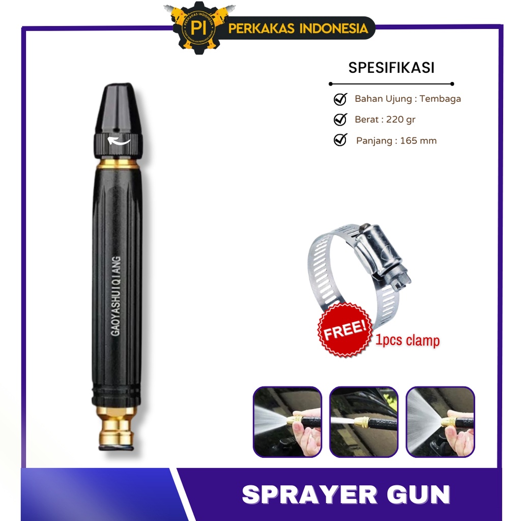 Jual Semprotan Air Lurus Kepala Semprotan Air Hose Nozzle Spray Pistol ...