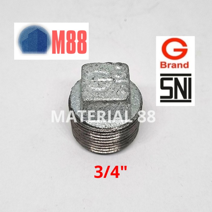Jual Plug 3/4 inch Galvanis - Besi - Dop Drat Luar | Shopee Indonesia