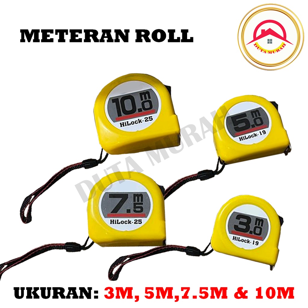 Jual Meteran Tancap Meteran Roll Meteran Bangunan 3M 5M 7.5M 10M ...