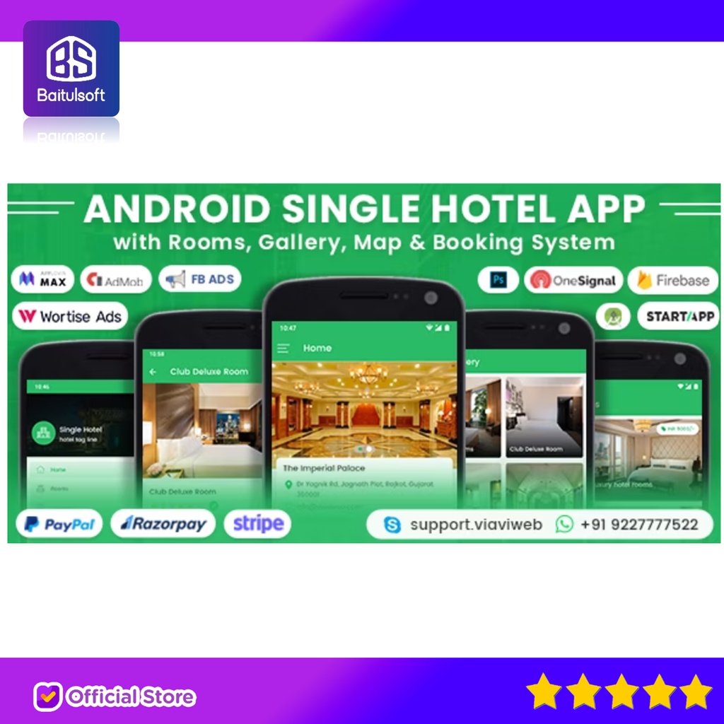 Jual SOURCE CODE APLIKASI ANDROID SINGLE HOTEL APPLICATION WITH ROOMS ...