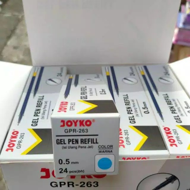 Jual gel pen refill atau isi ulang pena jel joyko isi 24 pcs - Biru ...