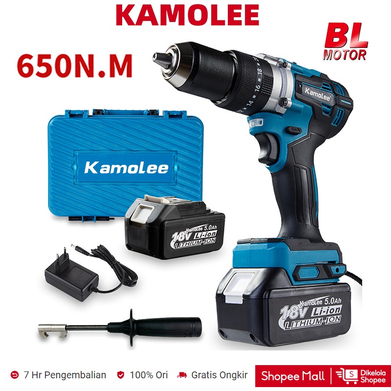 Jual Kamolee 13mm 650N.M Torsi Tinggi 2450Rpm Obeng Bor Listrik Tanpa ...
