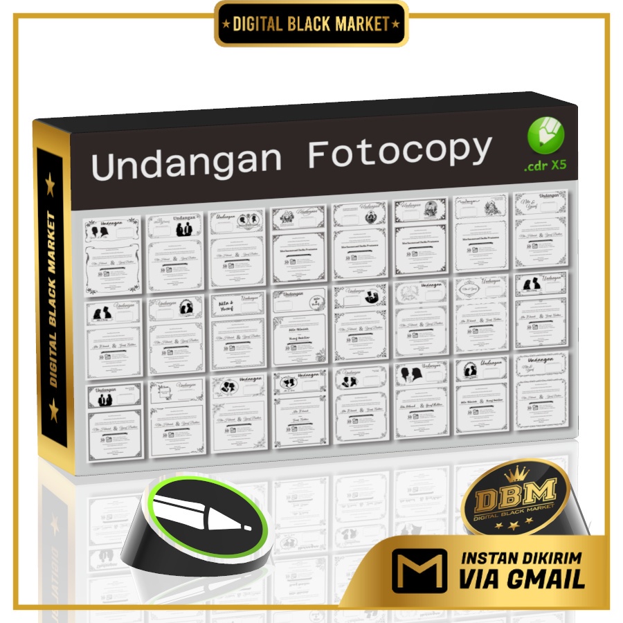 Jual 25 Desain Undangan Fotocopy Format CorelDraw v15 - Jidan Shoppu ...