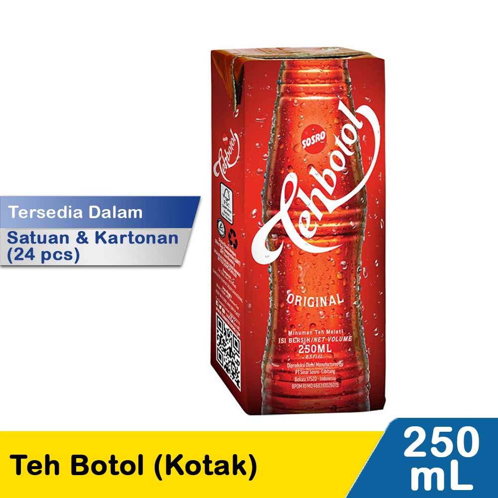 Jual SOSRO TEH BOTOL (KOTAK) 250mL | Shopee Indonesia
