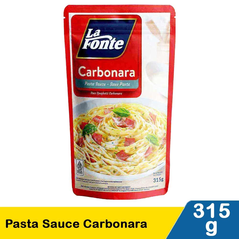 Jual LA FONTE PASTA SAUCE CARBONARA 315g | Shopee Indonesia