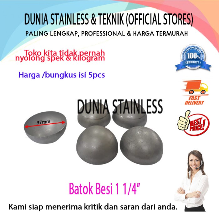 Jual Batok Besi 1 1/4'' Aksesoris Pagar pintu Stainless Steel Bengkel ...