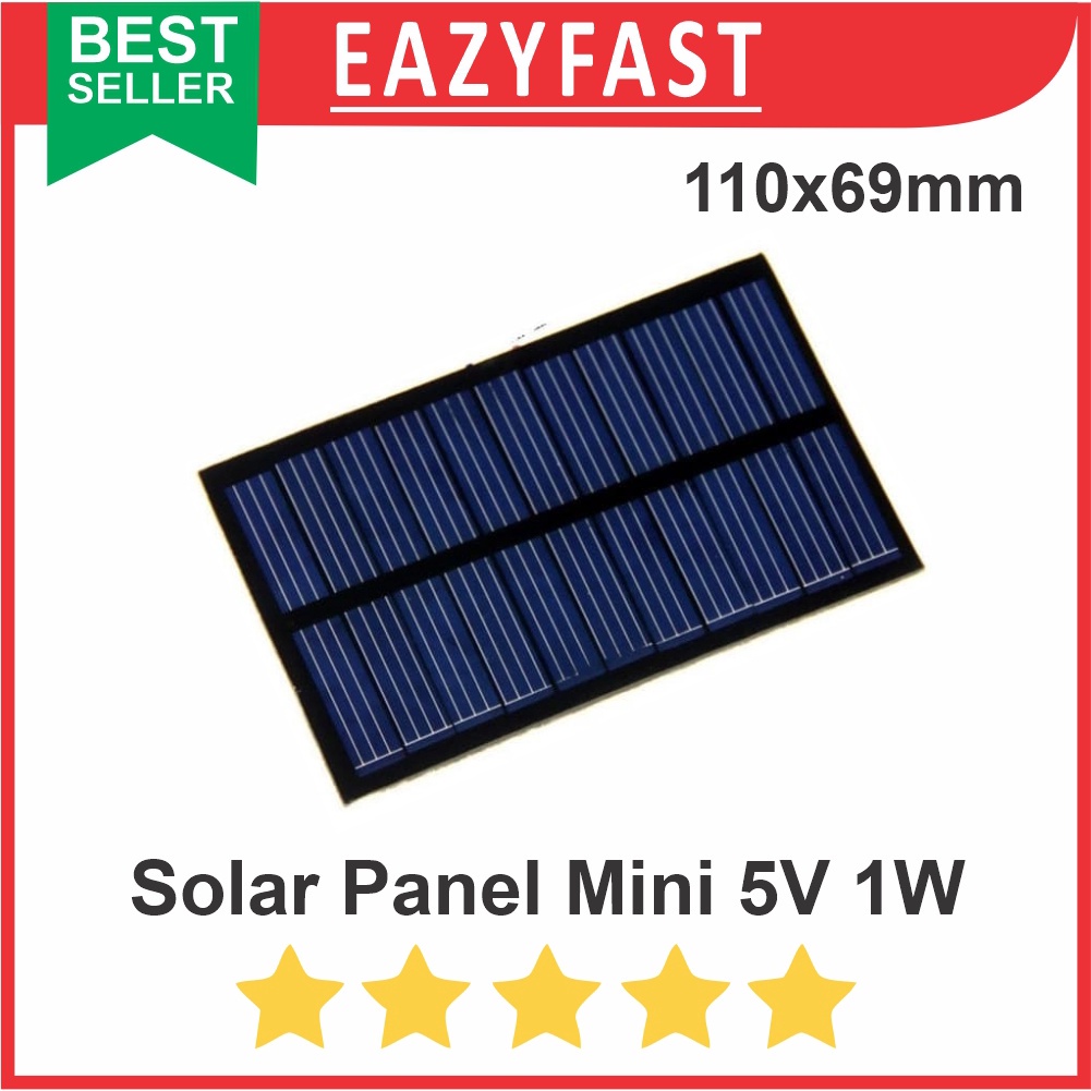 Jual Mini Solar Cell Panel Surya PV Pembangkit Tenaga Matahari 5V 220ma ...