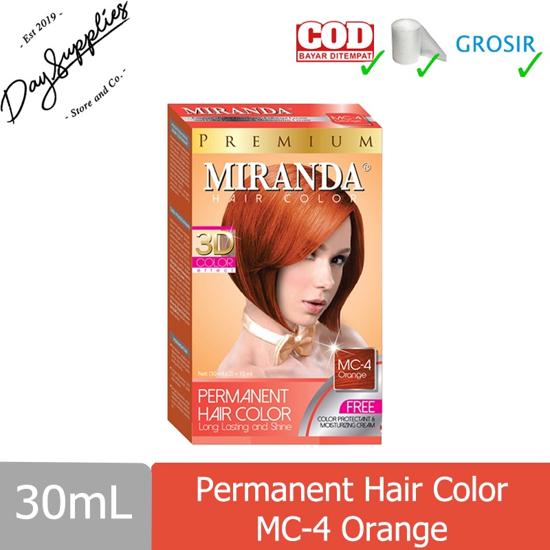 Jual Miranda Premium MC-4 (Orange) Permanent Hair Color / Cat Rambut ...