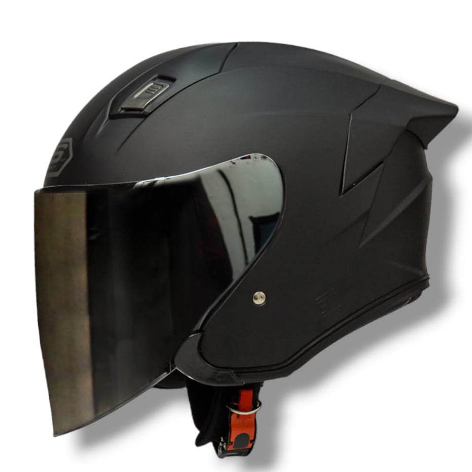 Jual HELM HALF FACE JS YAKUZA VISOR IRIDIUM SILVER STANDART SNI ...