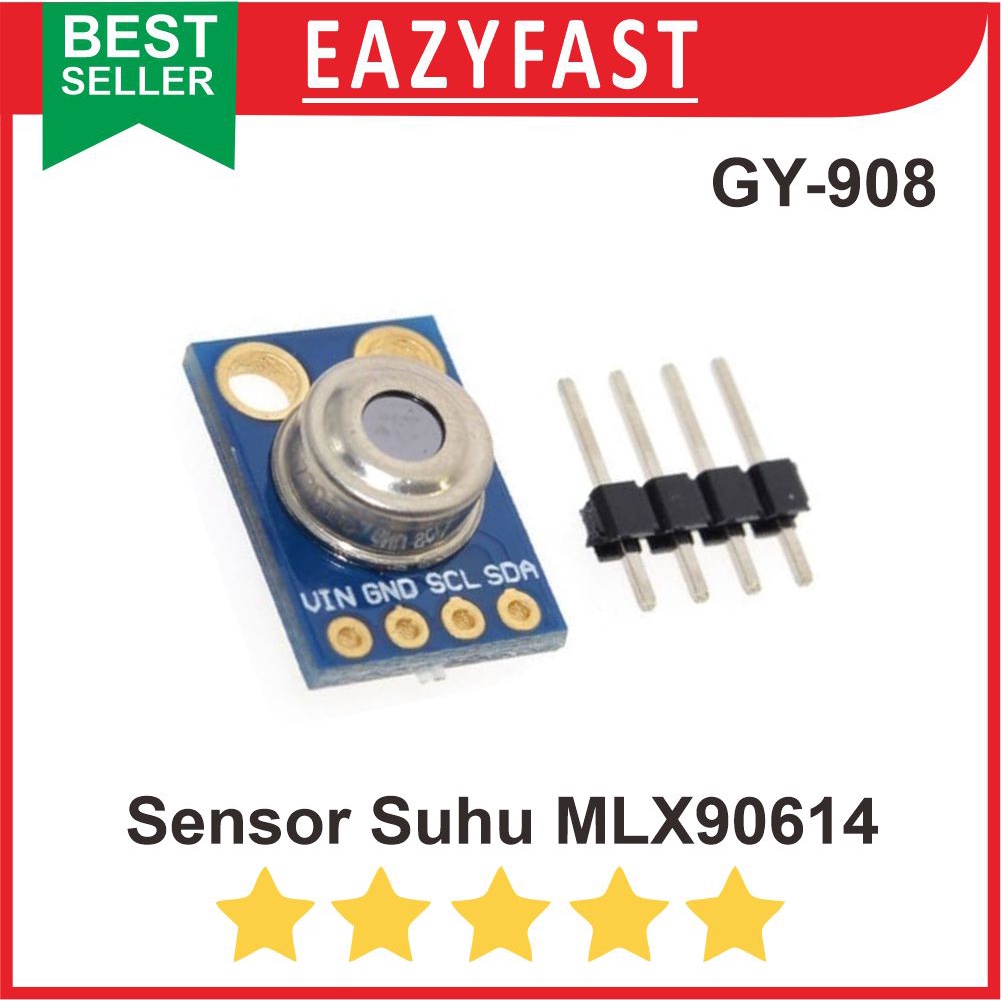Jual GY-906 MLX90614 Temperature Sensor Suhu IR non-Contact Contactless ...