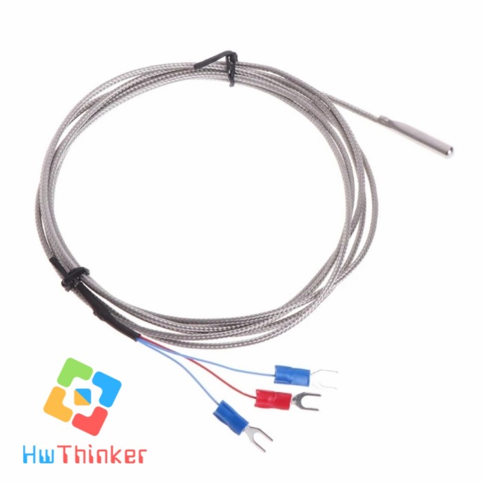 Jual Thermocouple RTD PT100 Temperature Thermal Sensor Probe 1m 2m 3pin - 2m 3S | Shopee Indonesia