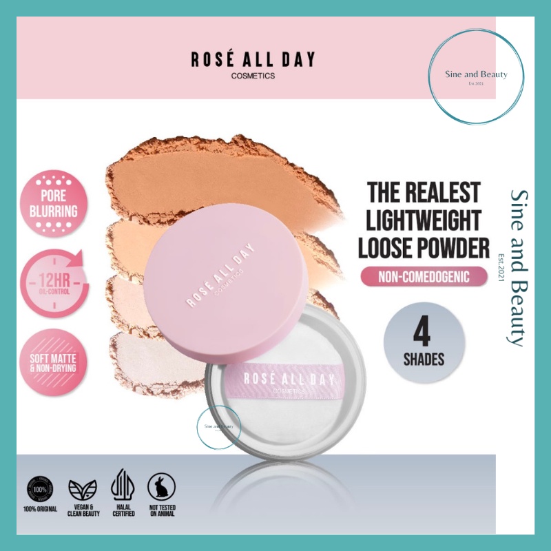 Jual Rosé All Day The Realest Lightweight Loose Powder | Shopee Indonesia