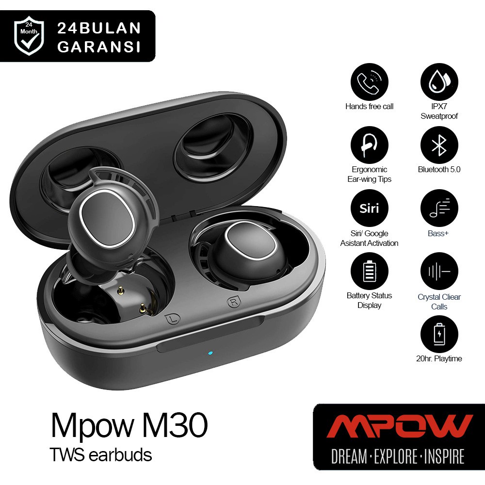 Jual MPOW Original M30 TWS Earbuds | Shopee Indonesia