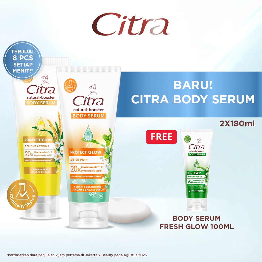 Jual Buy Citra Natural Booster Body Serum Complete Glow 180 ML & Citra ...
