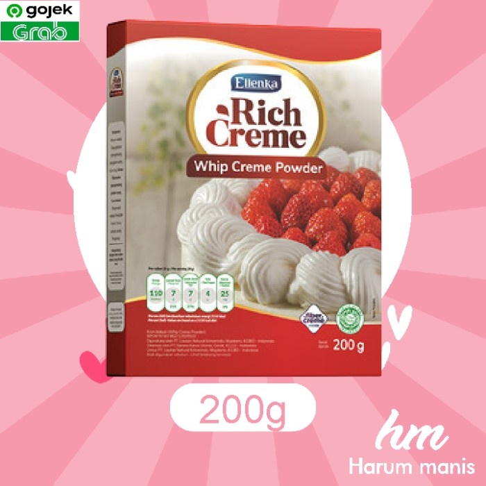 Jual Rich Creme Whip Cream Bubuk Powder Instant 200g | Shopee Indonesia