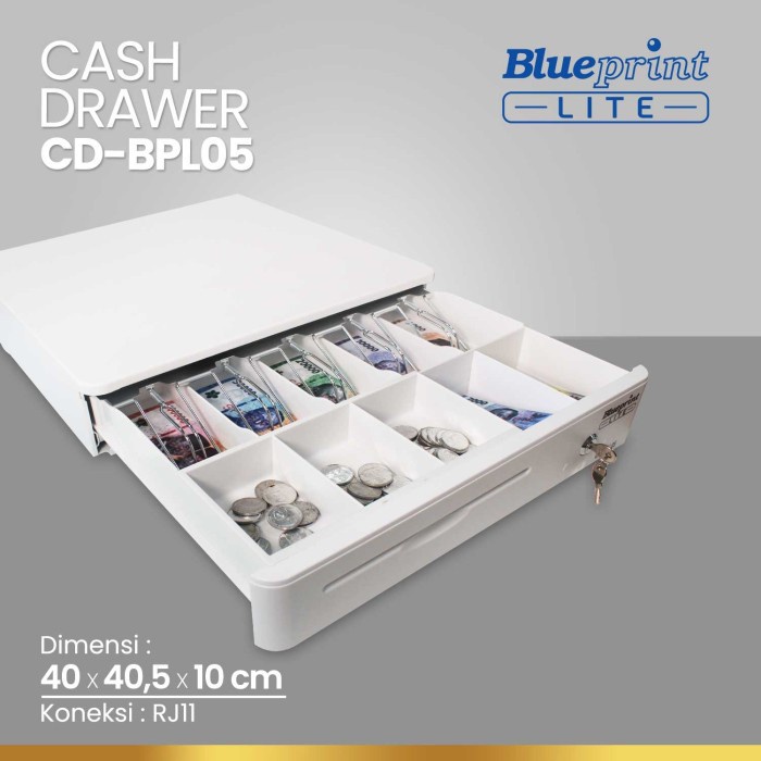 Jual Cash Drawer BLUEPRINT Laci Kasir Uang BPL05 40x40,5x10 cm | Shopee ...