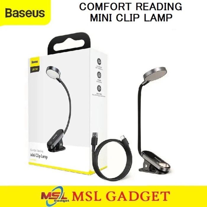 Jual Baseus Comfort Reading Mini Clip Lamp - Lampu Baca Meja Mini ...
