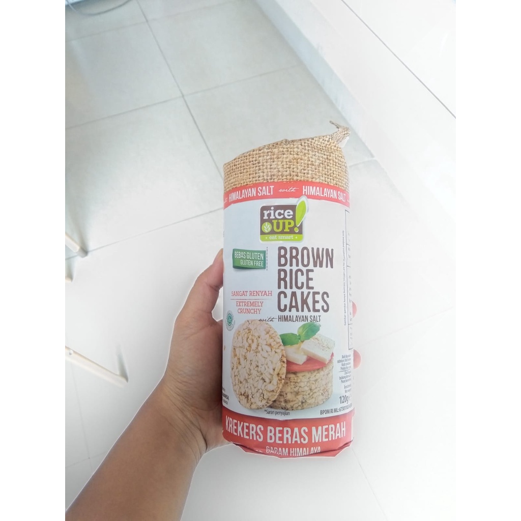 Jual RICE UP- BROWN RICE CAKES HIMALAYAN SALT | Shopee Indonesia