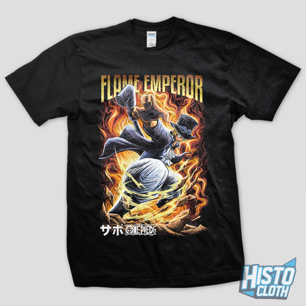 Jual Kaos Anime One Piece FLAME EMPEROR SABO - OP62 | Shopee Indonesia