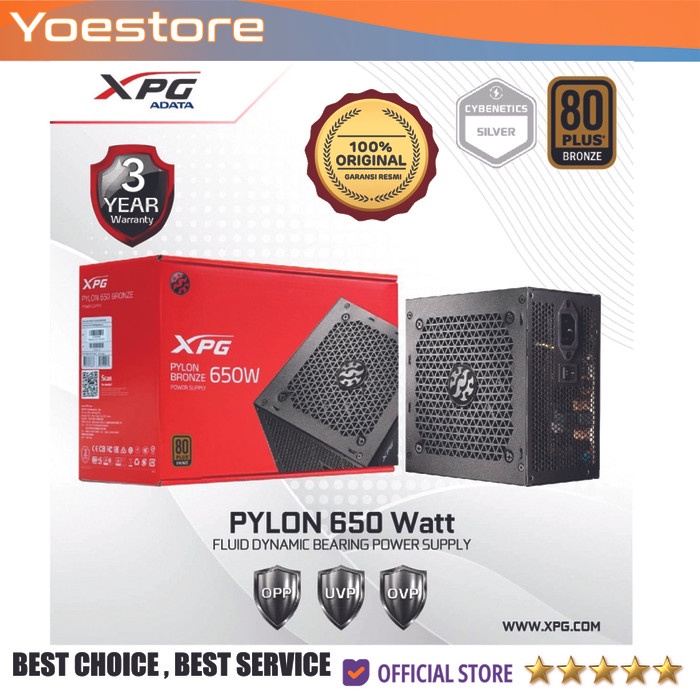 Jual POWER SUPPLY ADATA PYLON 650 - 650W 80+ BRONZE | Shopee Indonesia