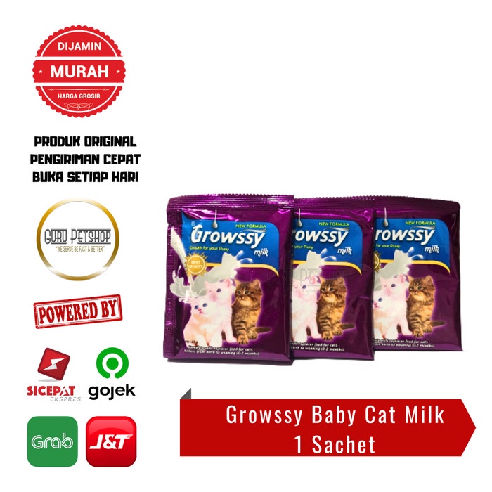 Jual Growsy Susu Kucing 20g 1 Sachet Growssy Baby Cat Milk Susu Hewan ...