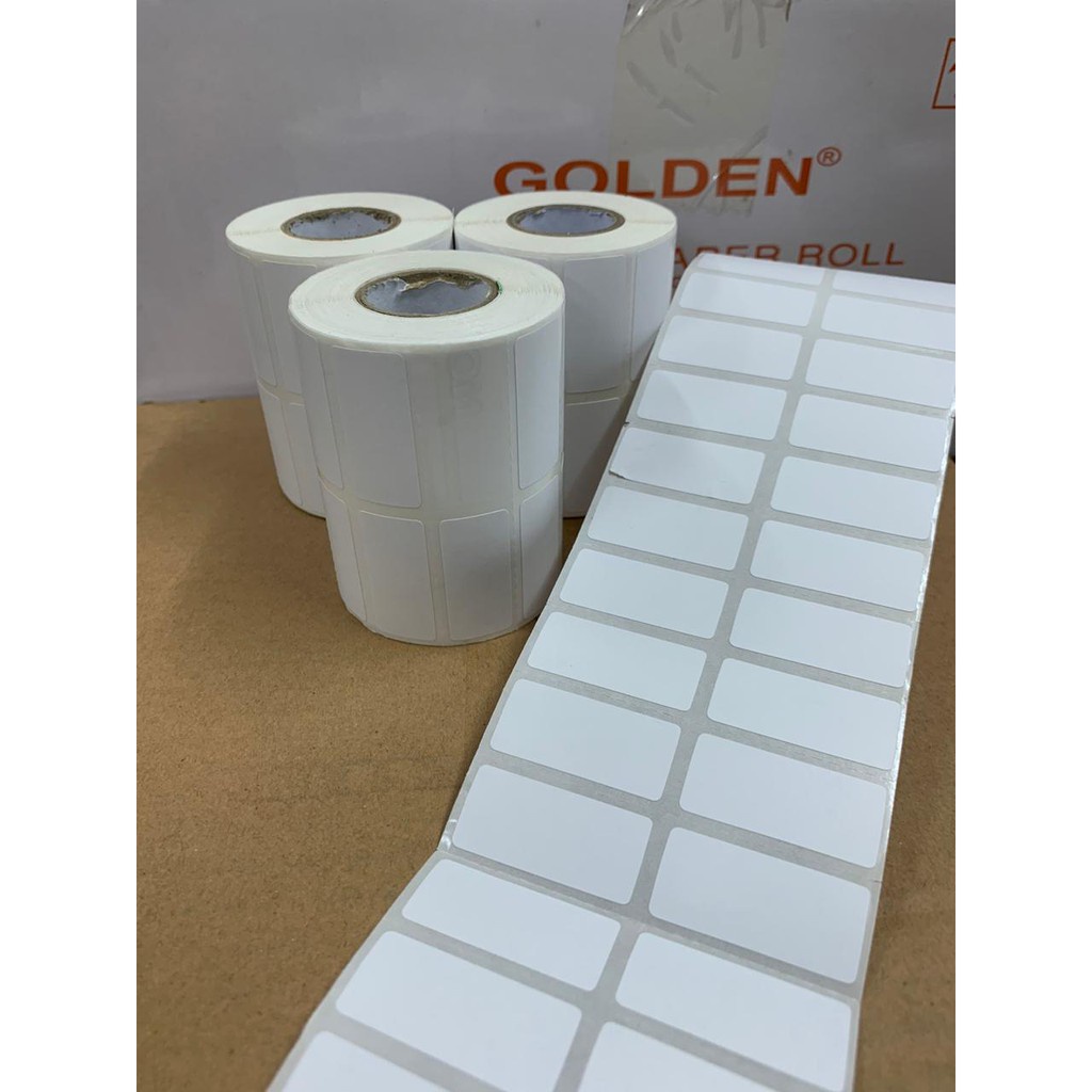 Jual LABEL THERMAL BARCODE 33 X 15 mm KERTAS STICKER LABEL THERMAL 33x15 mm 2 LINE - DIRECT ...