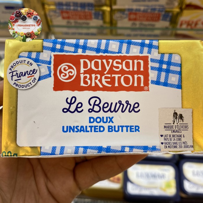 Jual Paysan Breton Doux Unsalted Butter | Butter Unsalted 200 grm ...