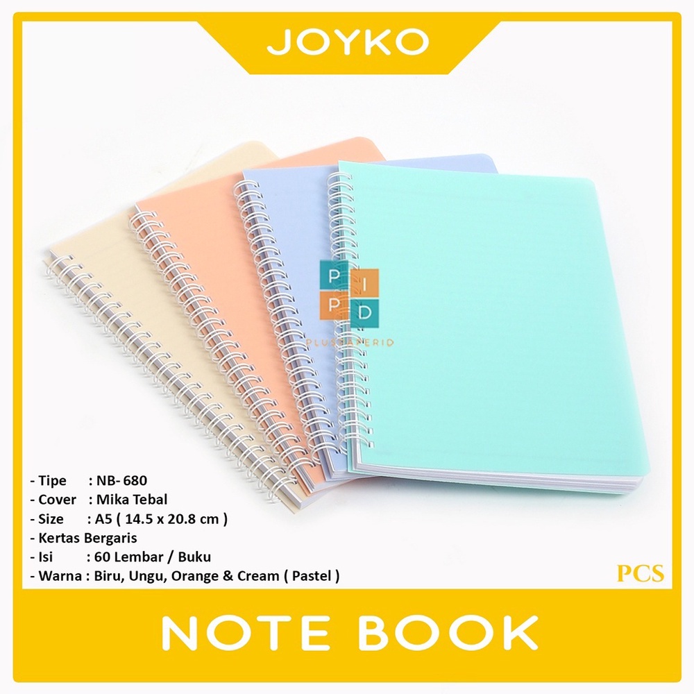 Jual JOYKO - NB-680 Notebook A5 - Pastel - Pcs | Shopee Indonesia