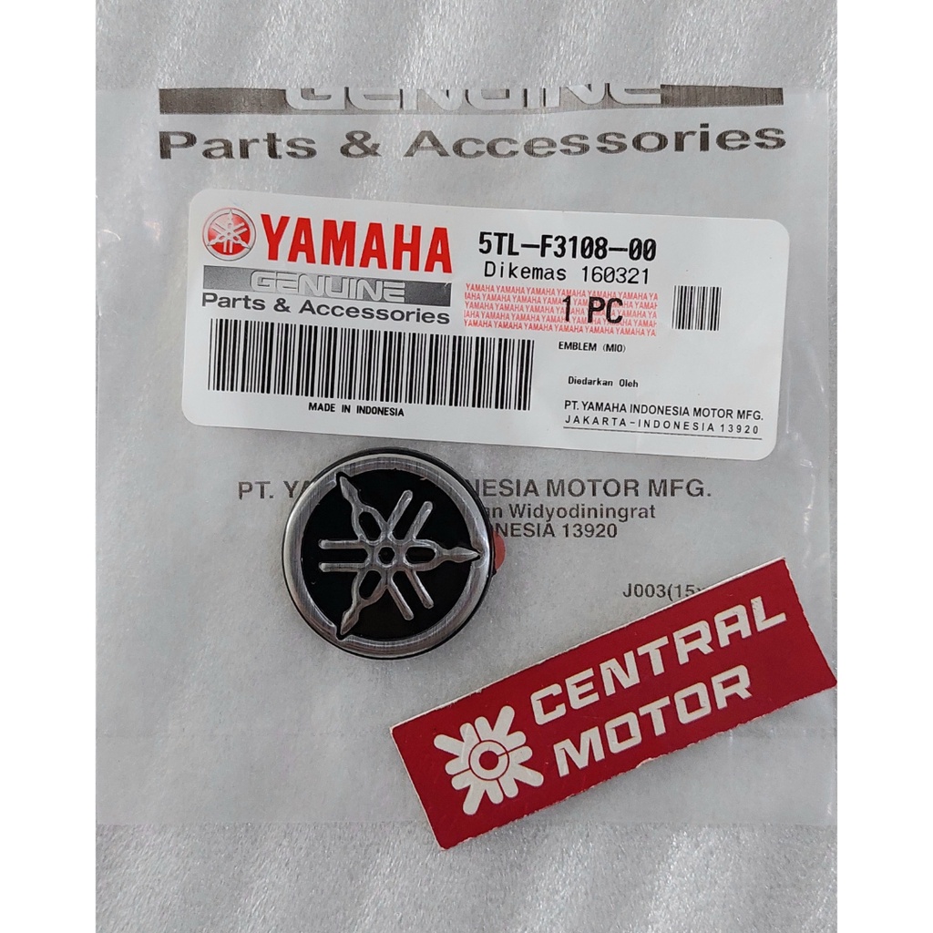 Jual Emblem Garputala Tameng Depan Mio Sporty Smile Silver Original ...