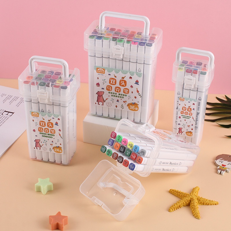 Jual 48 Warna Penanda Double -Headed Pena Watercolor Anak Set Cat Siswa ...