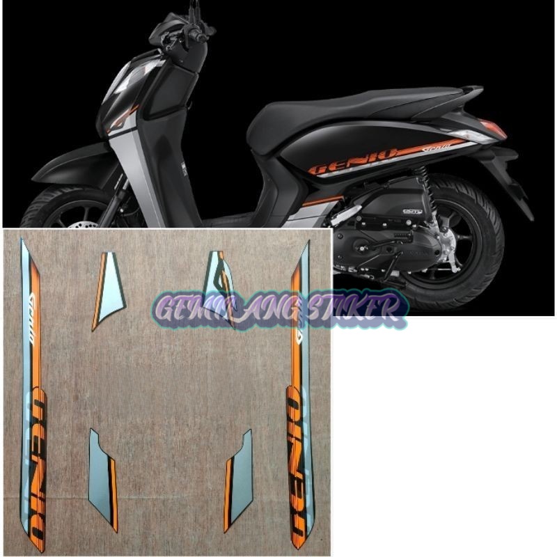 Jual Striping Decal Polet Sticker honda genio 110 2023 CBS hitam silver ... Jual Striping Decal Polet Sticker honda genio 110 2023 CBS hitam silver ...