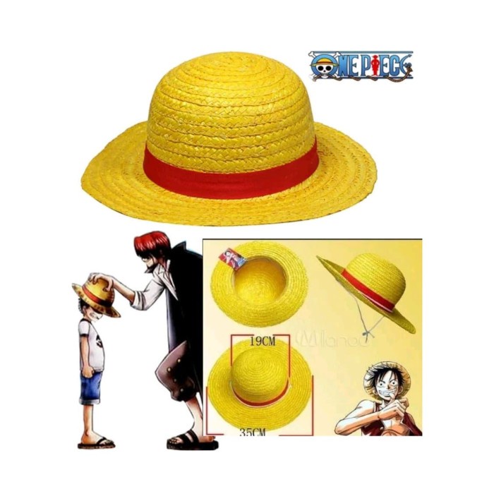 Jual Topi Jerami Mugiwara no Luffy Komik / Anime One Piece Real Picture ...