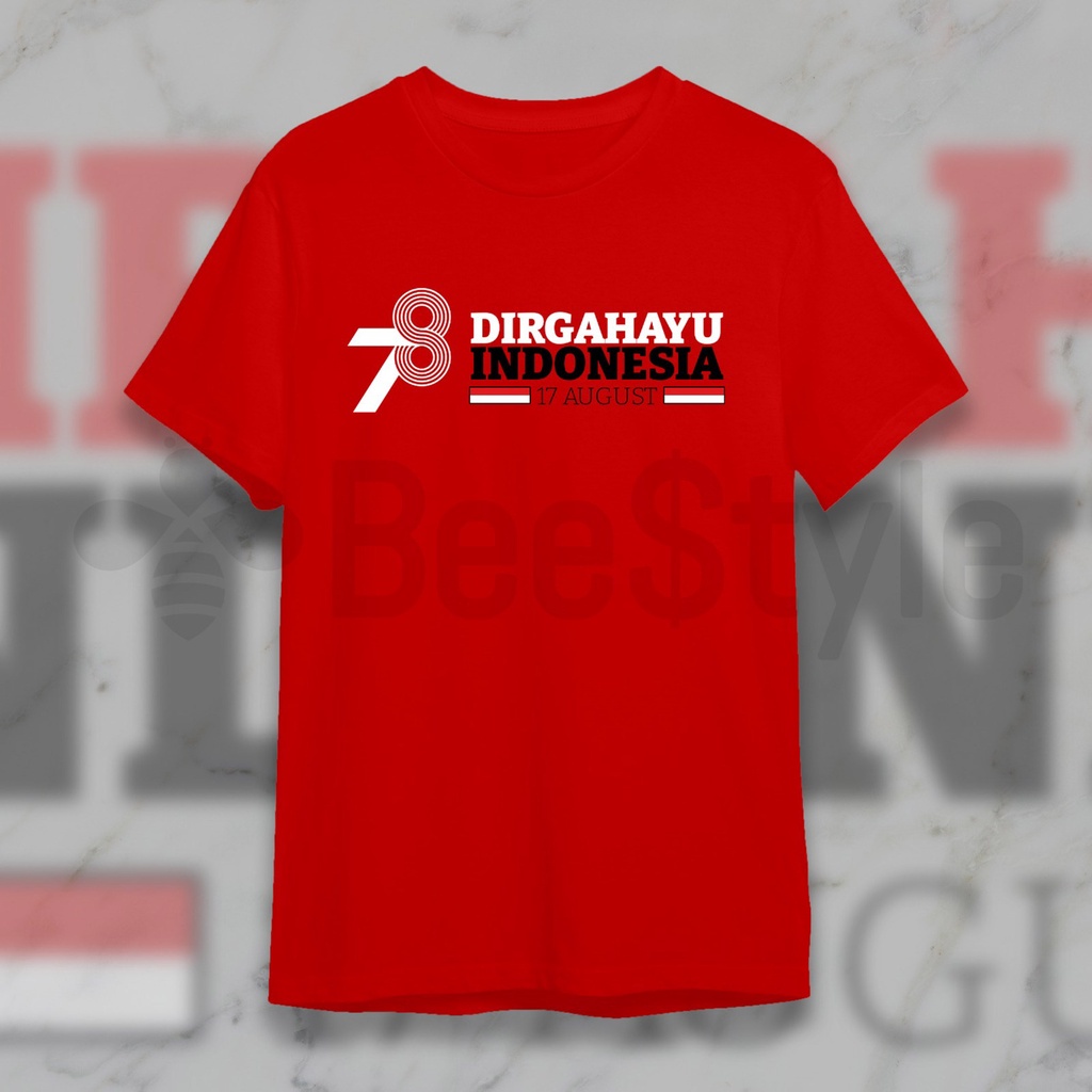 Jual SABLON Kaos 17 Agustus dirgahayu indonesia Kaos HUT RI 78 SABLON ANAK DEWASA PRIA WANITA ...