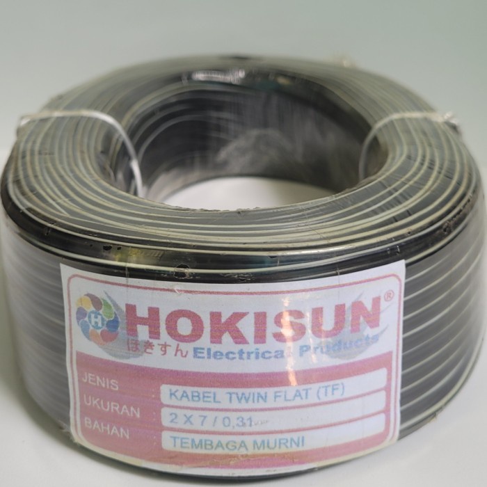 Jual Kabel Twin Flat TF Hokisun 2x7 0.31mm 100Yard TEMBAGA MURNI ...